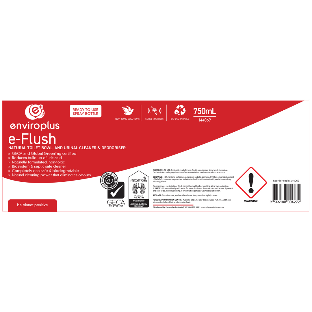 Enviroplus e-Flush 1L Spray Label Each
