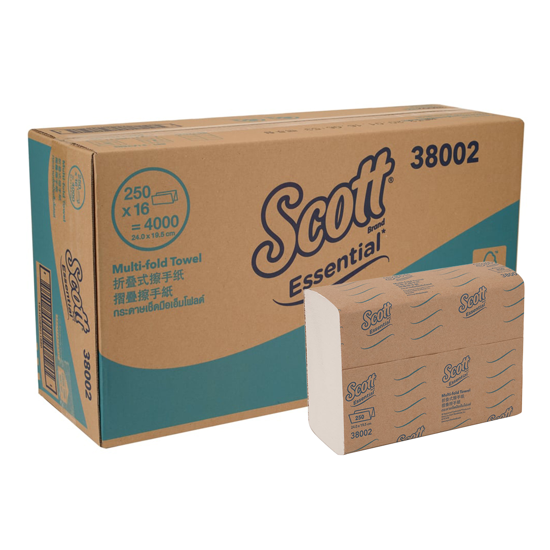 Scott Hand Towel Multifold 38002 24cm x 19cm Carton 4000