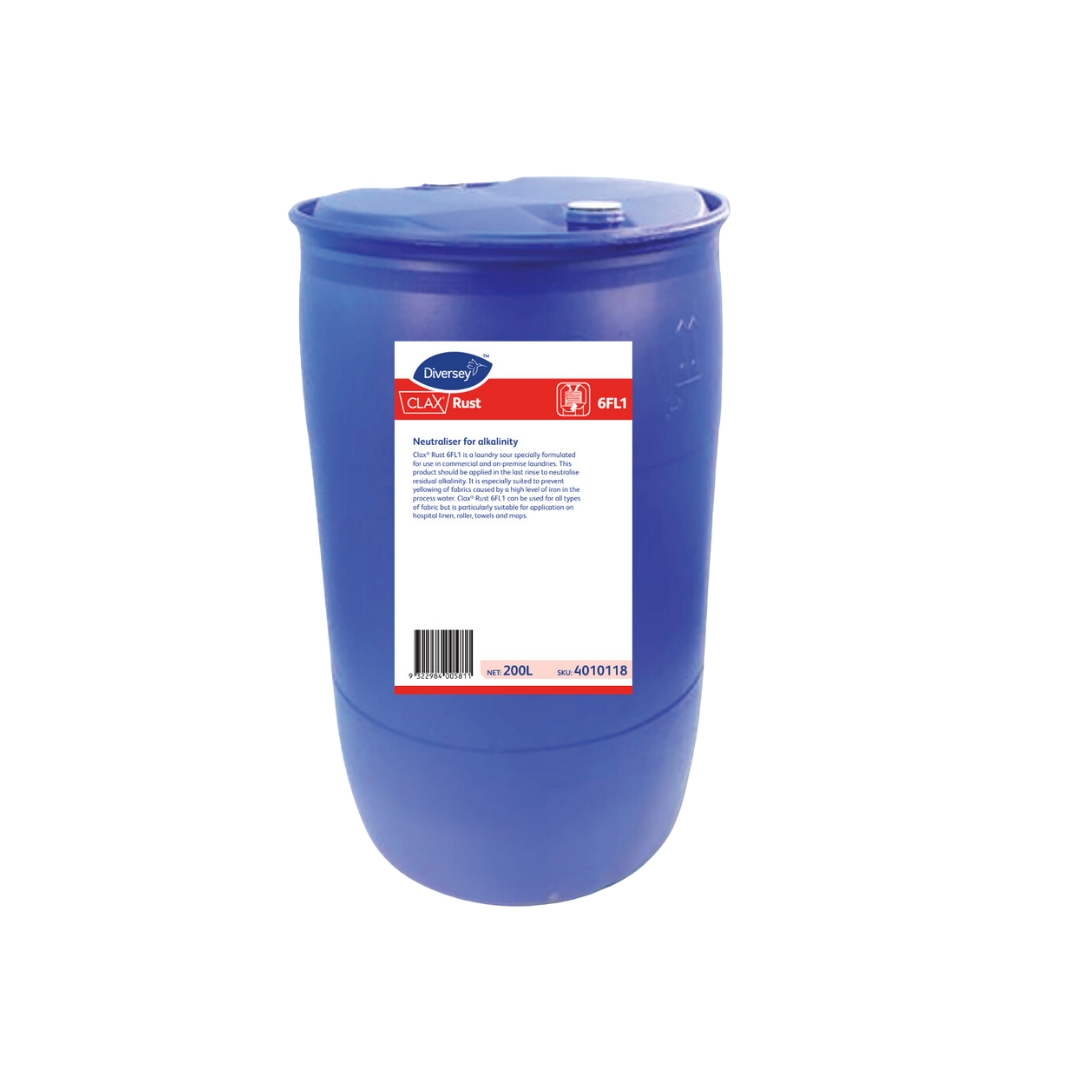 Diversey Alkaline Netraliser Clax Rust 6FL1 200L Each