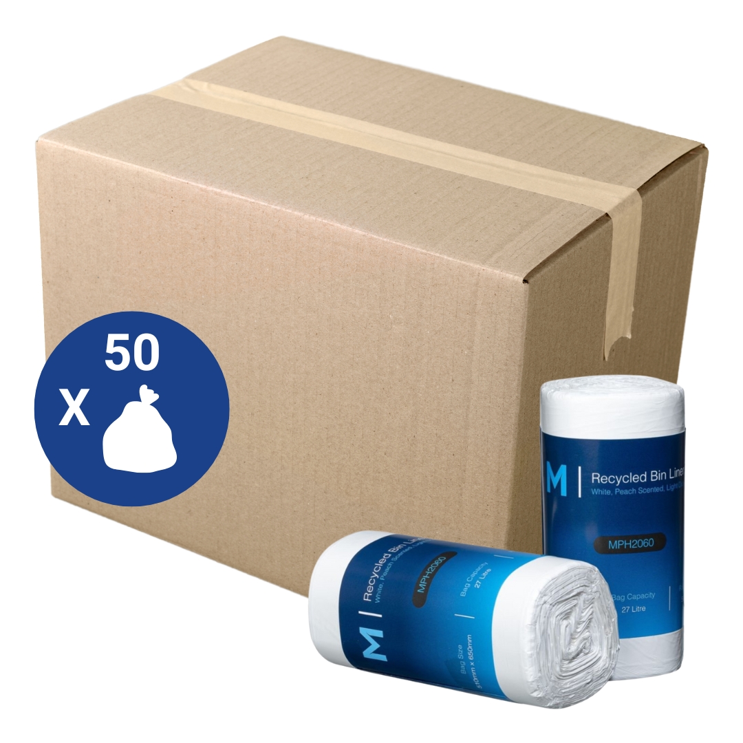 Kitchen Tidy Bin Liners White 27L (Roll 50)