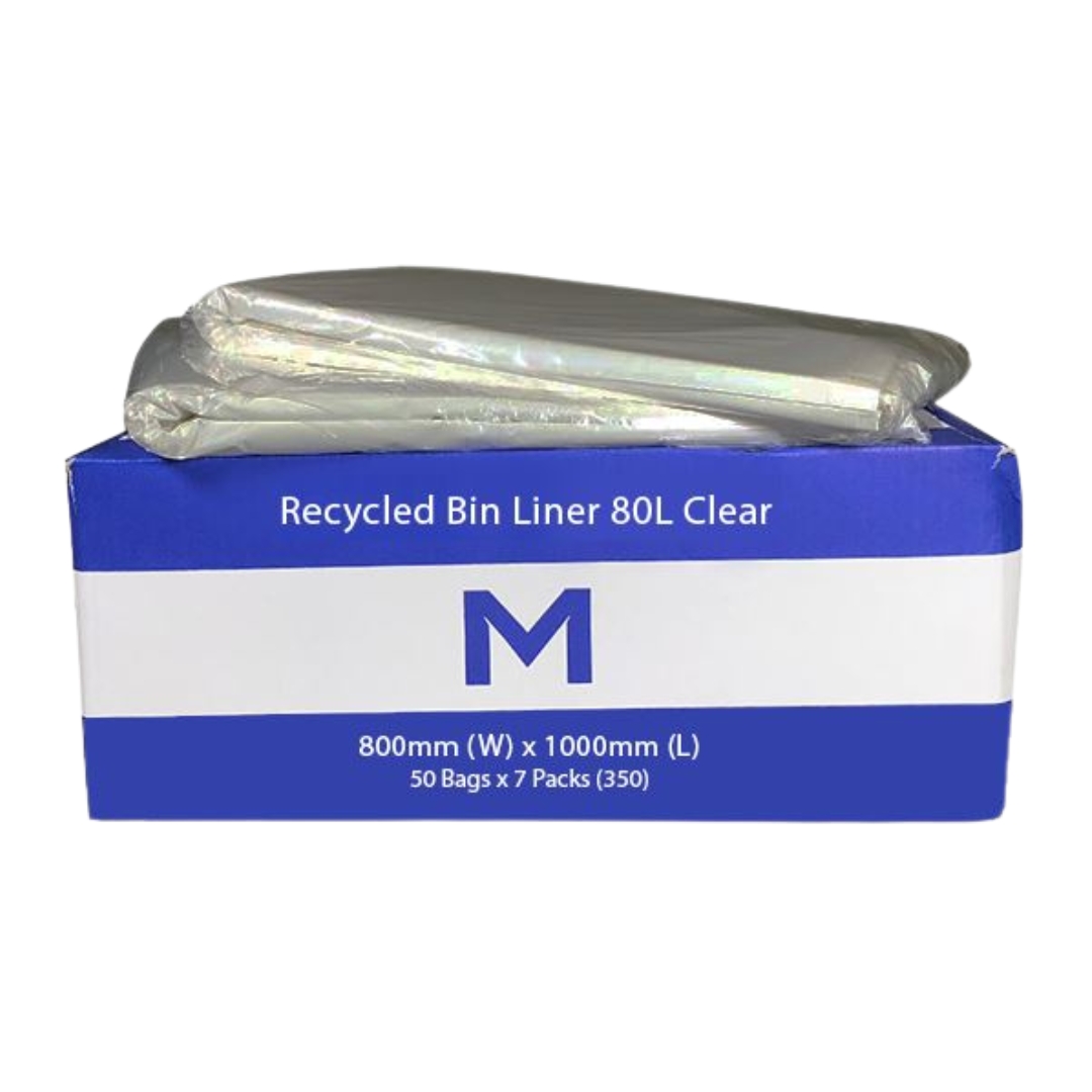 FP Bin Liners Clear 80L Pack 50