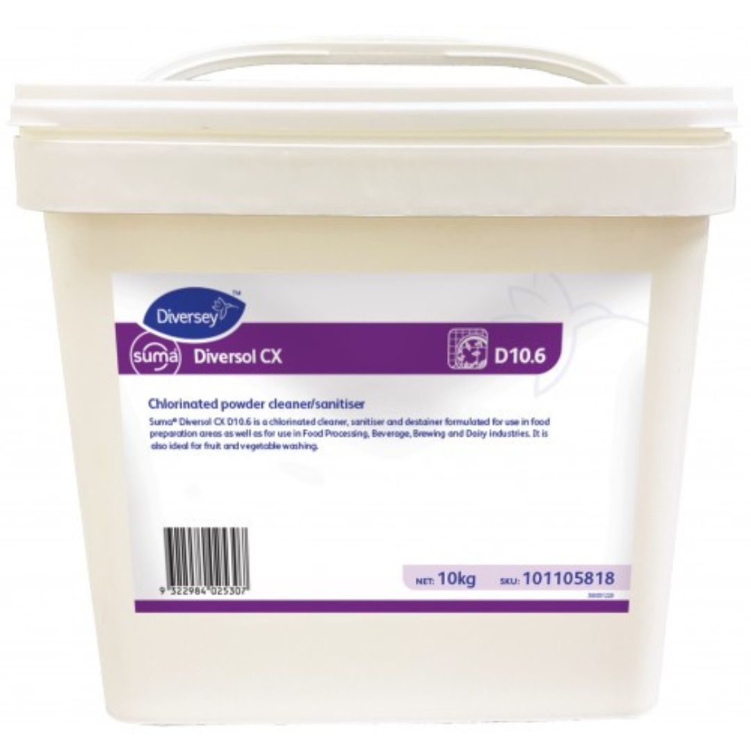 Diversey Powder Cleaner Sanitiser Suma Diversol CX 10kg Each