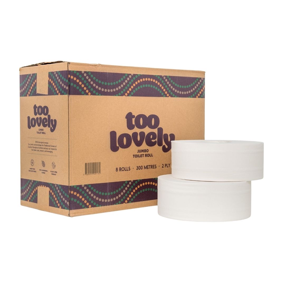 Too Lovely Jumbo Toilet Tissue 2 Ply 300m Carton 8