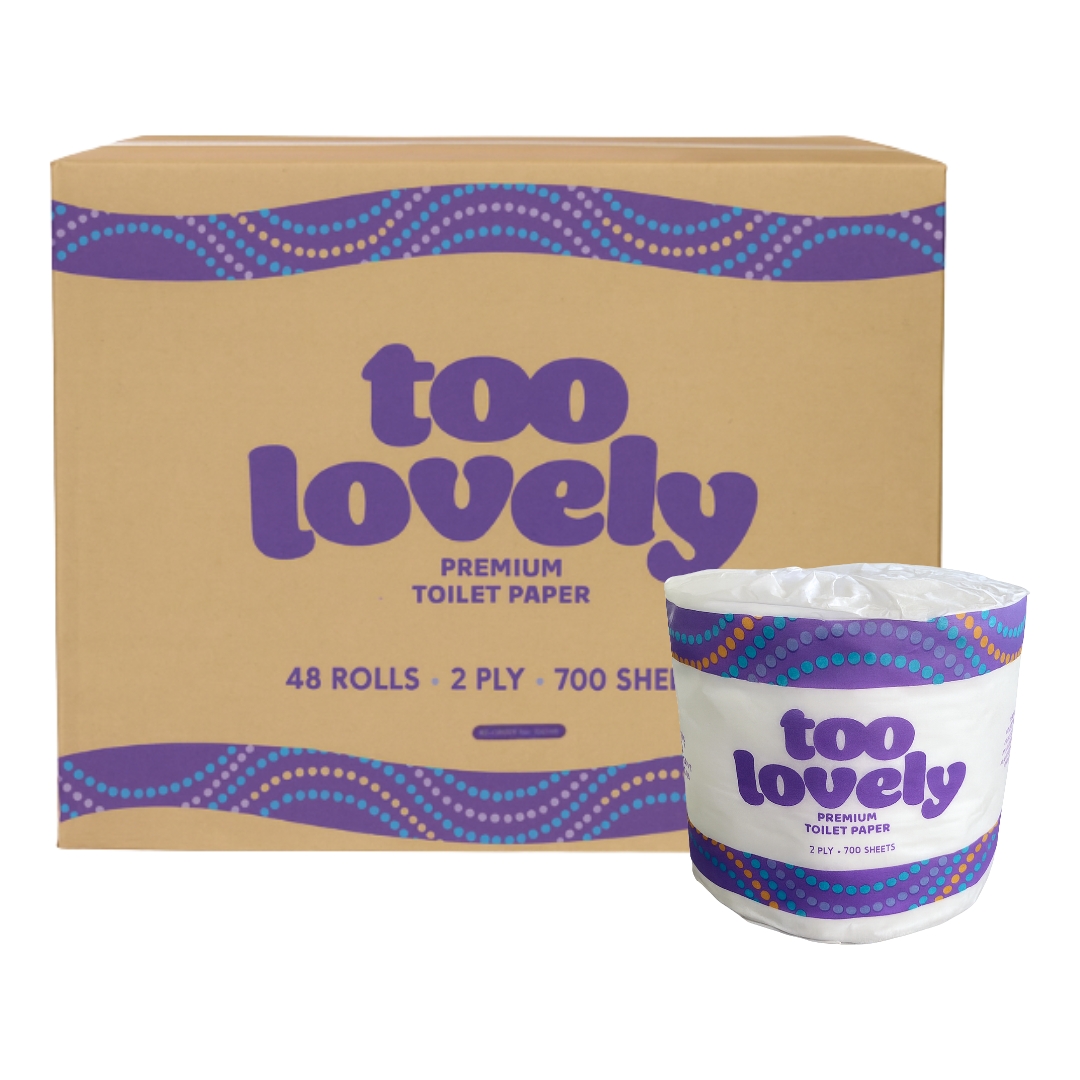 Too Lovely Toilet Tissue 2 Ply 700 Sheet Carton 48