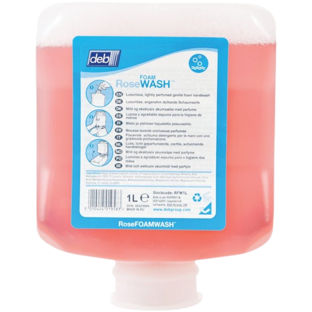 Deb Foam Soap Rose 1L Carton 6