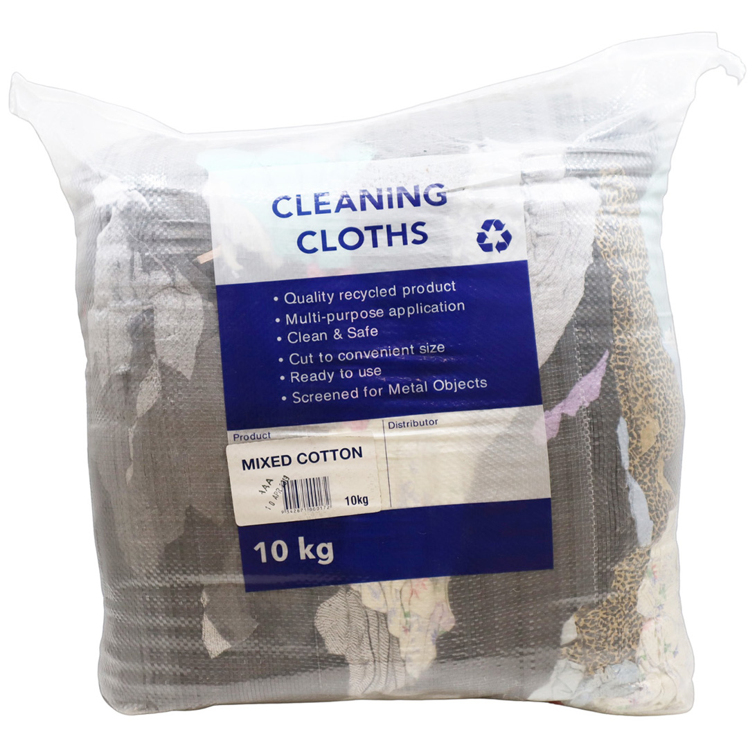 Cleaning Cloth Rags Light Heavy Mix 10kg Bag Each