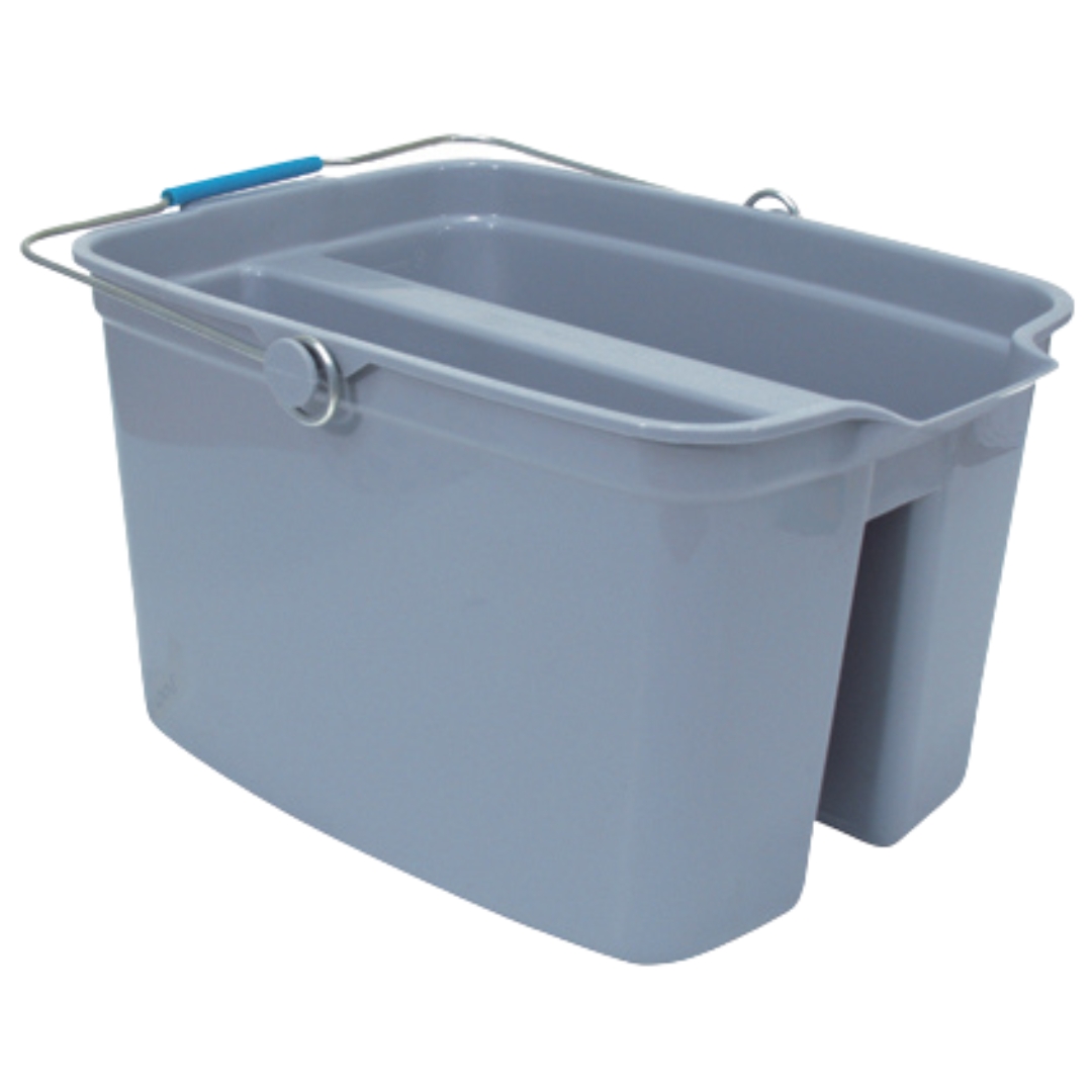 Cleanmax™ Divided Pail With Wire Handle 2 x9 Litre Each