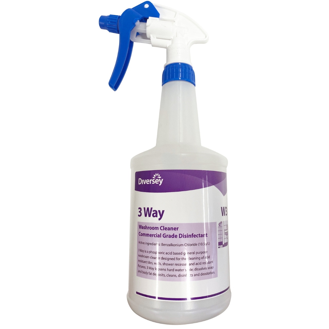 Diversey Squeeze Bottle Kit 3 Way 750ml (Includes Bottle & Label)