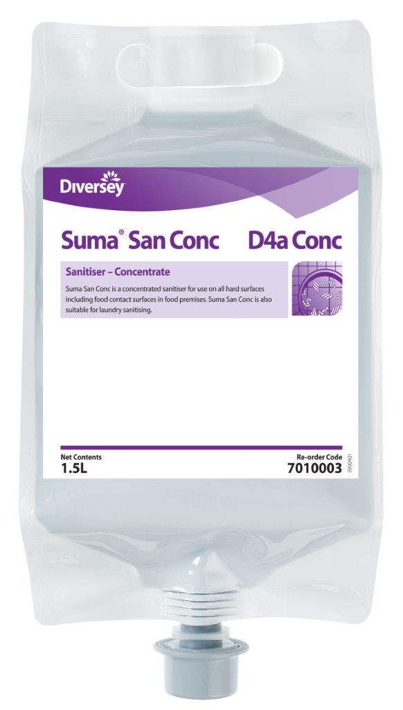 Diversey Sanitiser Concentrate Suma San Conc D4A 1.5L Carton 4