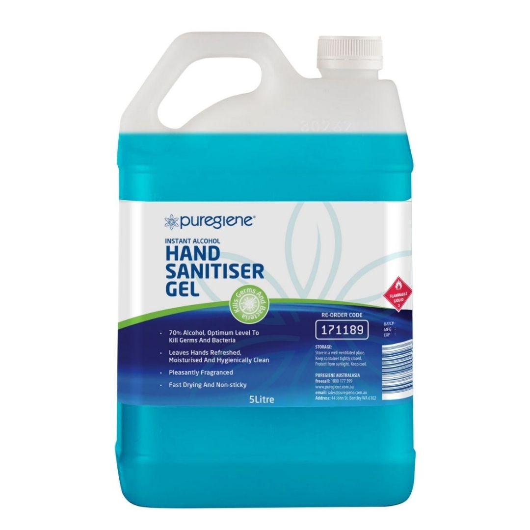 Puregiene Hand Sanitiser Alcohol Gel 5L Each
