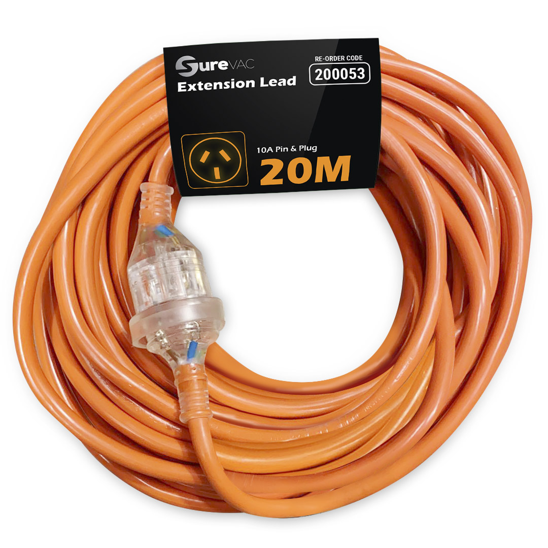 Extension Lead Orange 20m 10Amp 60006 Each